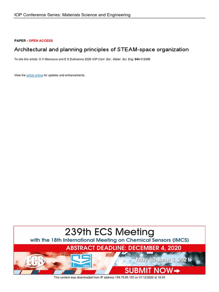 Architectural and Planning Principles of STEAM-spa | PDF | Science, Technology, Engineering, And ...