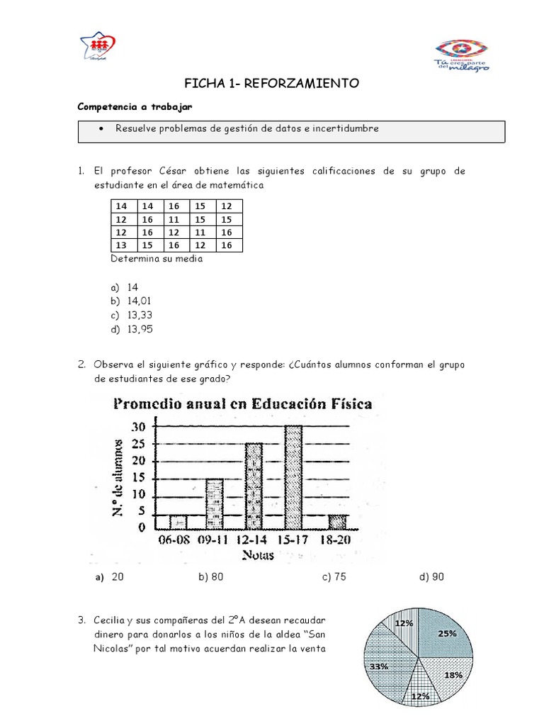 Ficha 1 - 2do de Secundaria | PDF