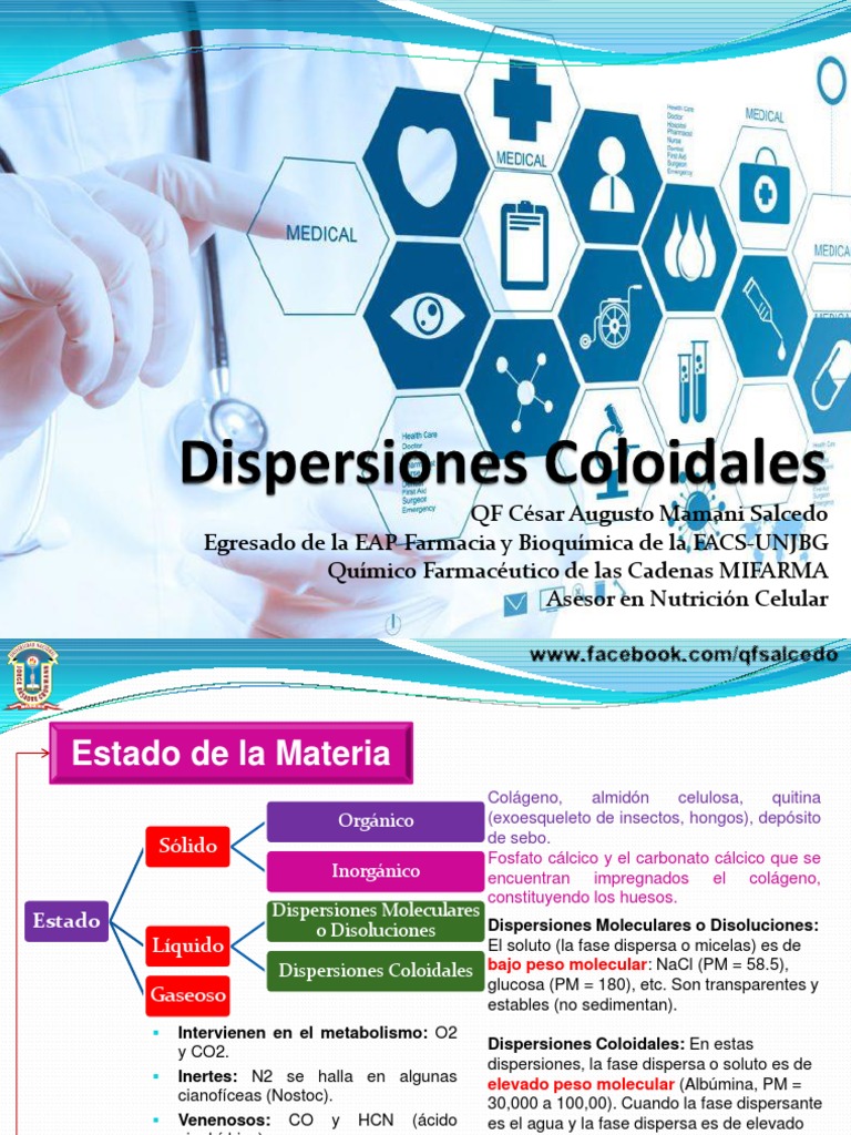 Propiedades y Tipos de Dispersiones Coloidales | PDF | Coloide | Fases ...