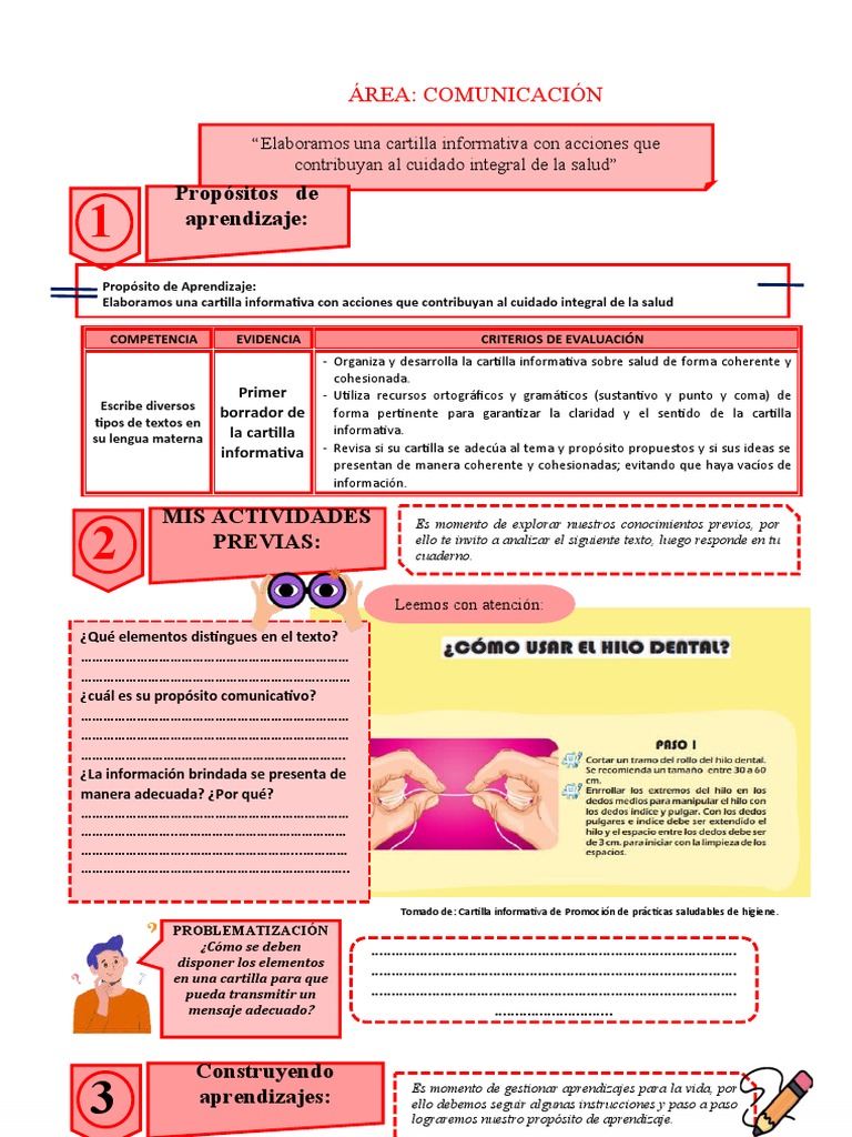 1° Ficha de Aplicación-Sesión5-Sem.3-Exp.2-Comu | PDF | Mente | Ciencia cognitiva
