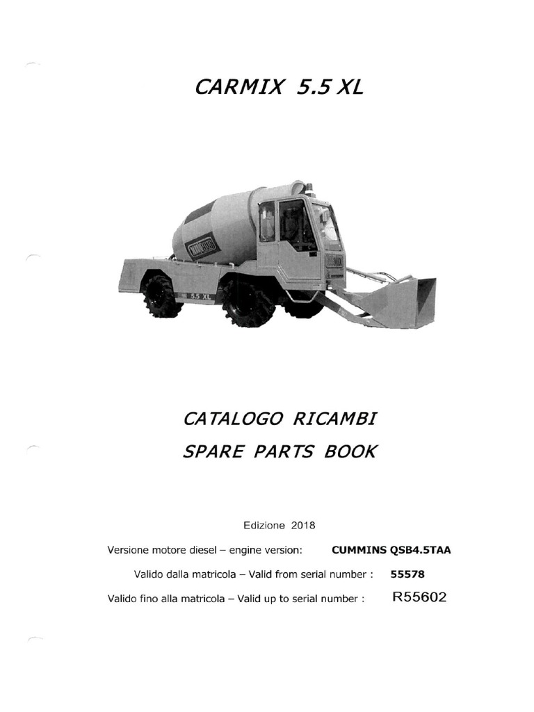 CARMIX 5.5XL - Manual de Refacciones | PDF