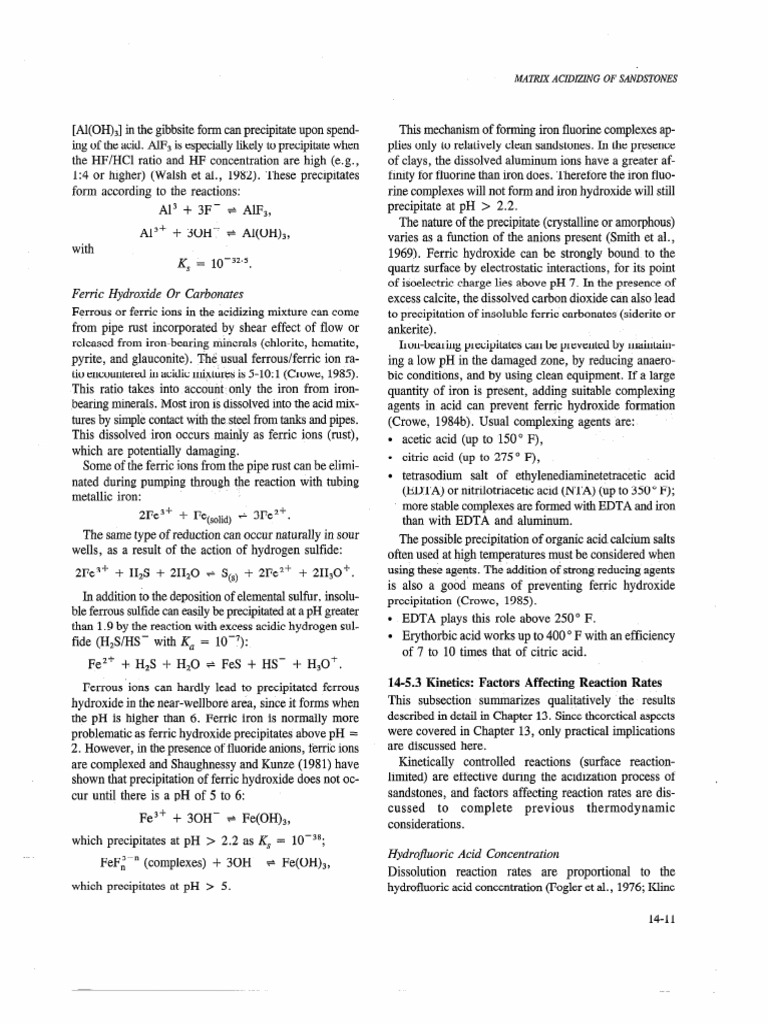 Matrix Acidizing of Sandstone3 | PDF | Acid ...