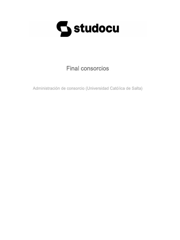 Final Consorcios (otro examen) | PDF
