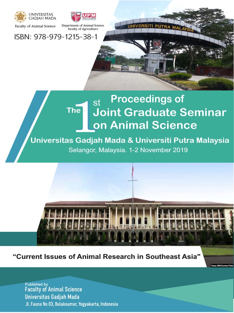 Proceedings of The 1st Joint Graduate Seminar On Animal Science | PDF ...