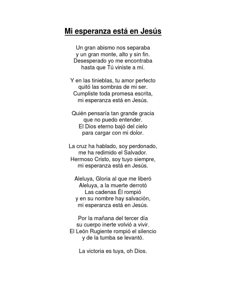 Mi Esperanza Está en Jesús | PDF