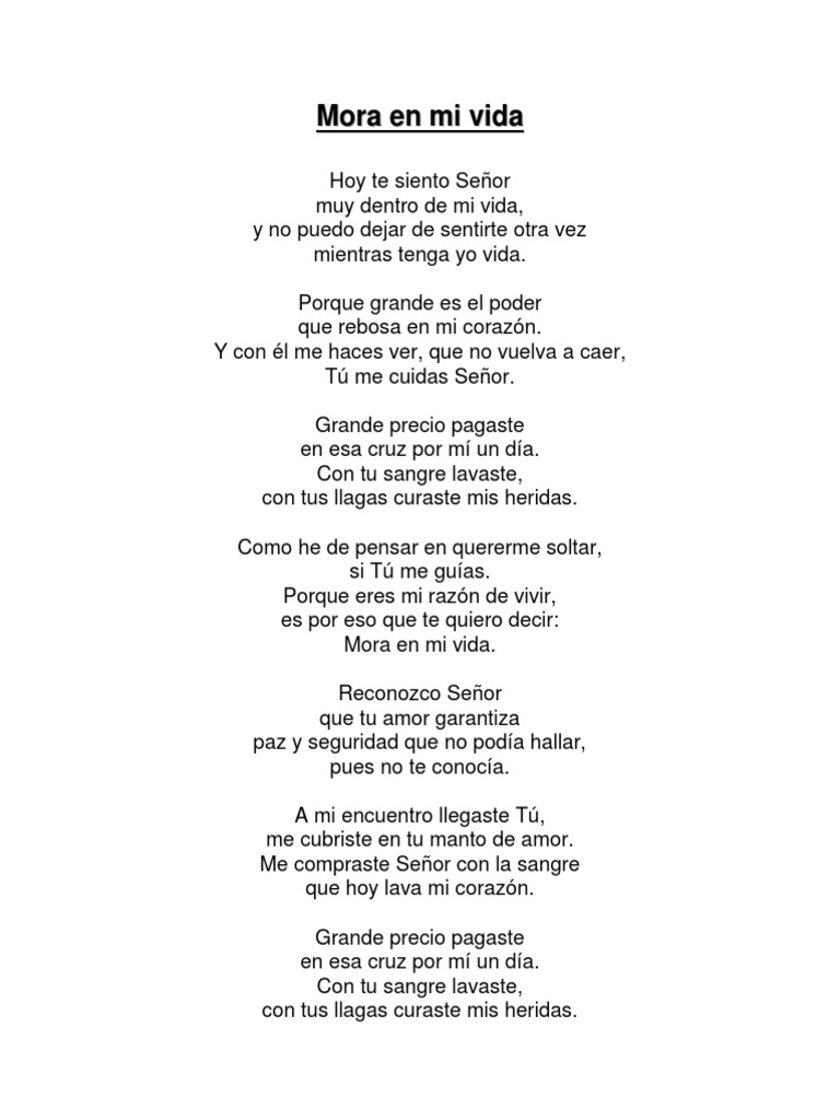 Mora en mi vida | PDF