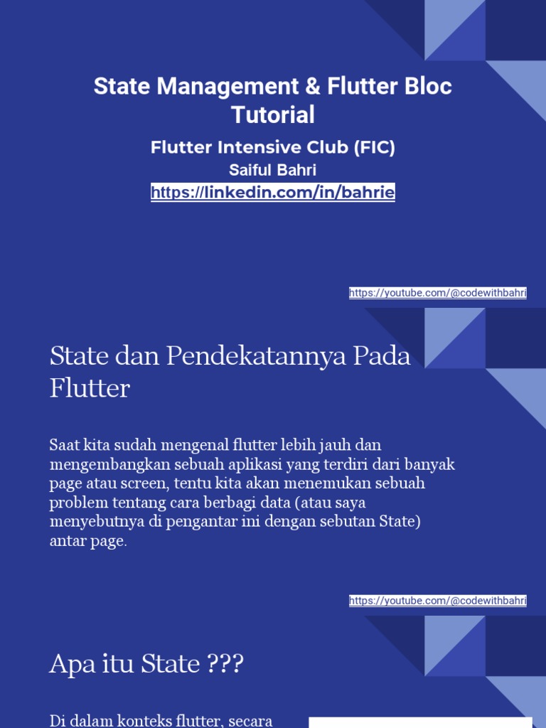 FIC - State Management & Flutter Bloc Tutorial | PDF
