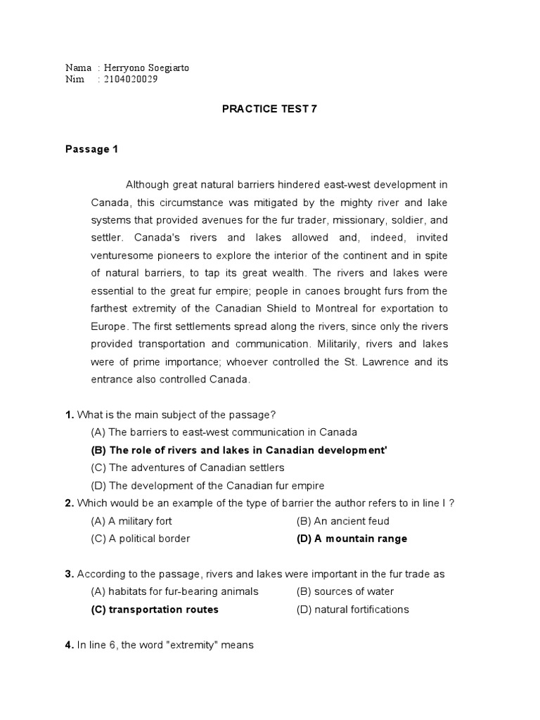 Practice Test 7 Advance Reading | PDF | Coins | Canada