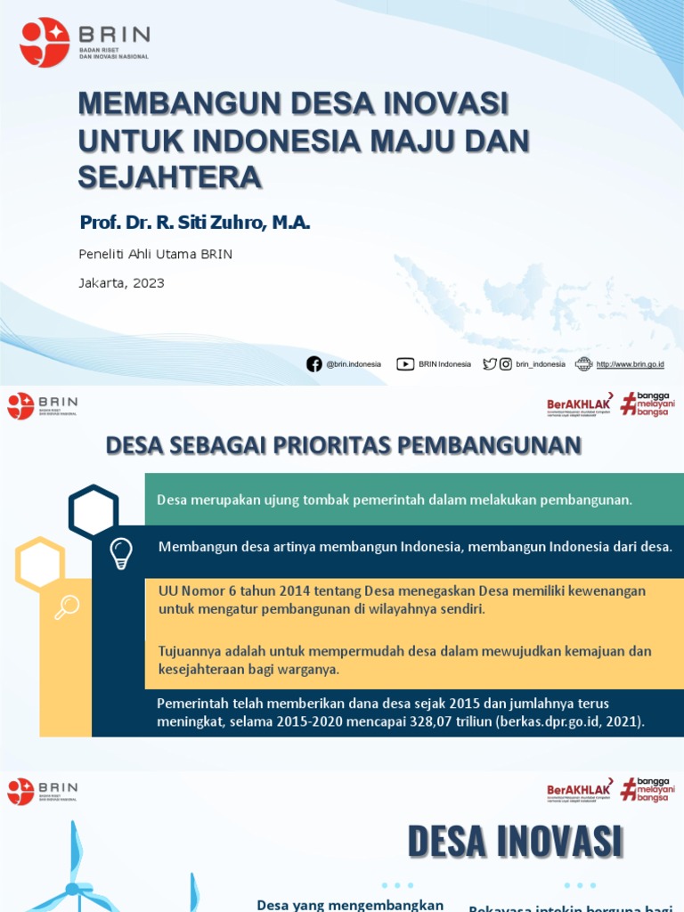 2023 - Desa Inovasi Untuk Indonesia Maju Dan Sejahtera | PDF