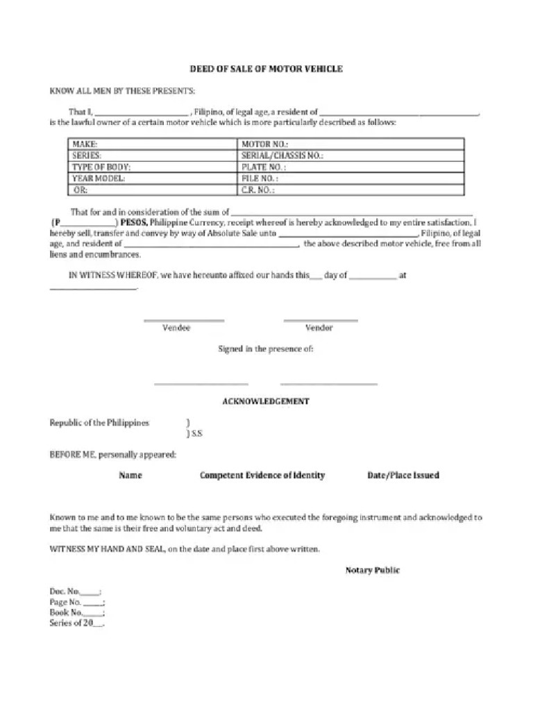 Deed of Sale | PDF