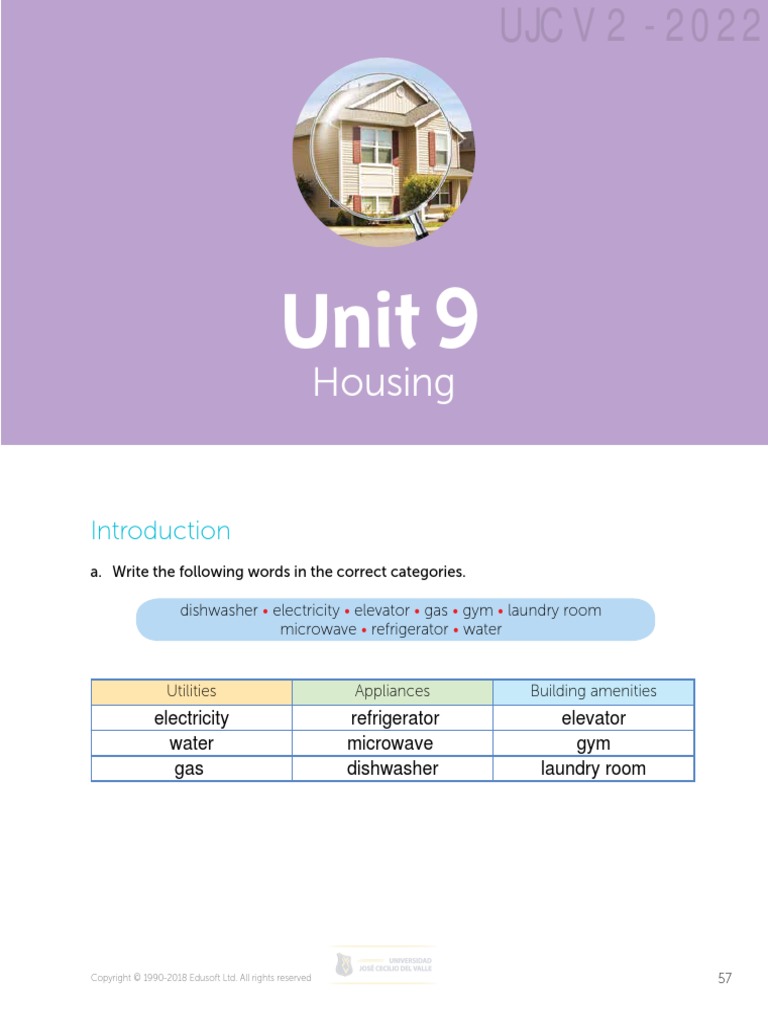 Basic-2-Workbook-Unit-9 Nelson Cornejo | PDF | Dormitory | Apartment