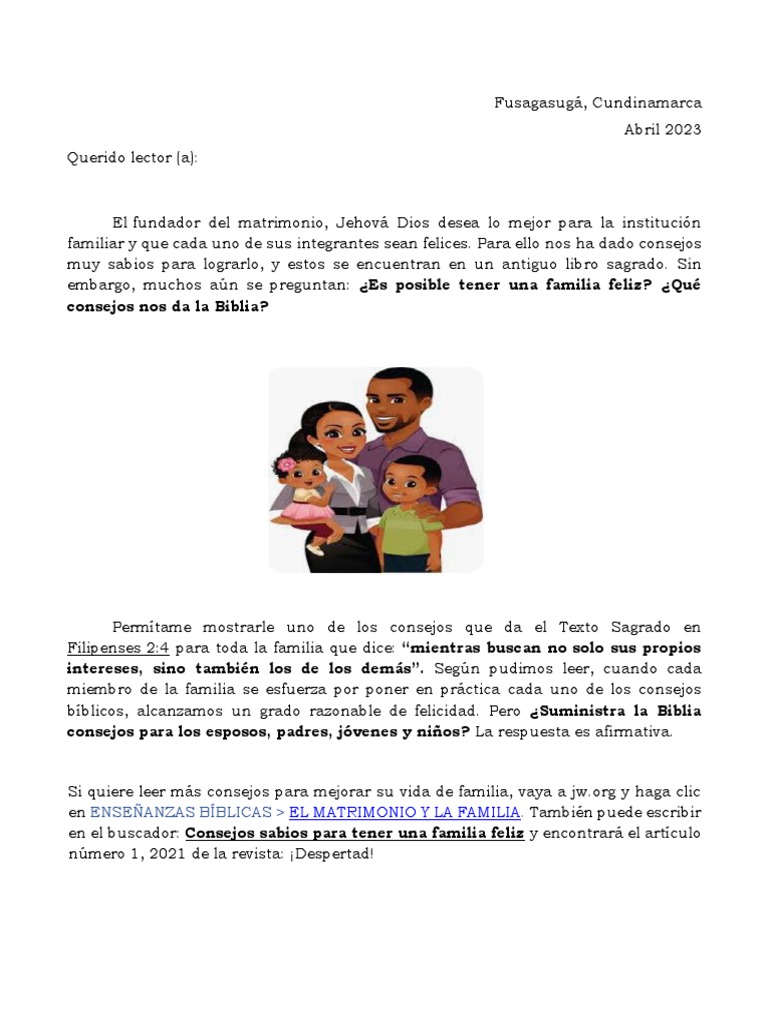 Cómo Tener Una Familia Feliz | PDF