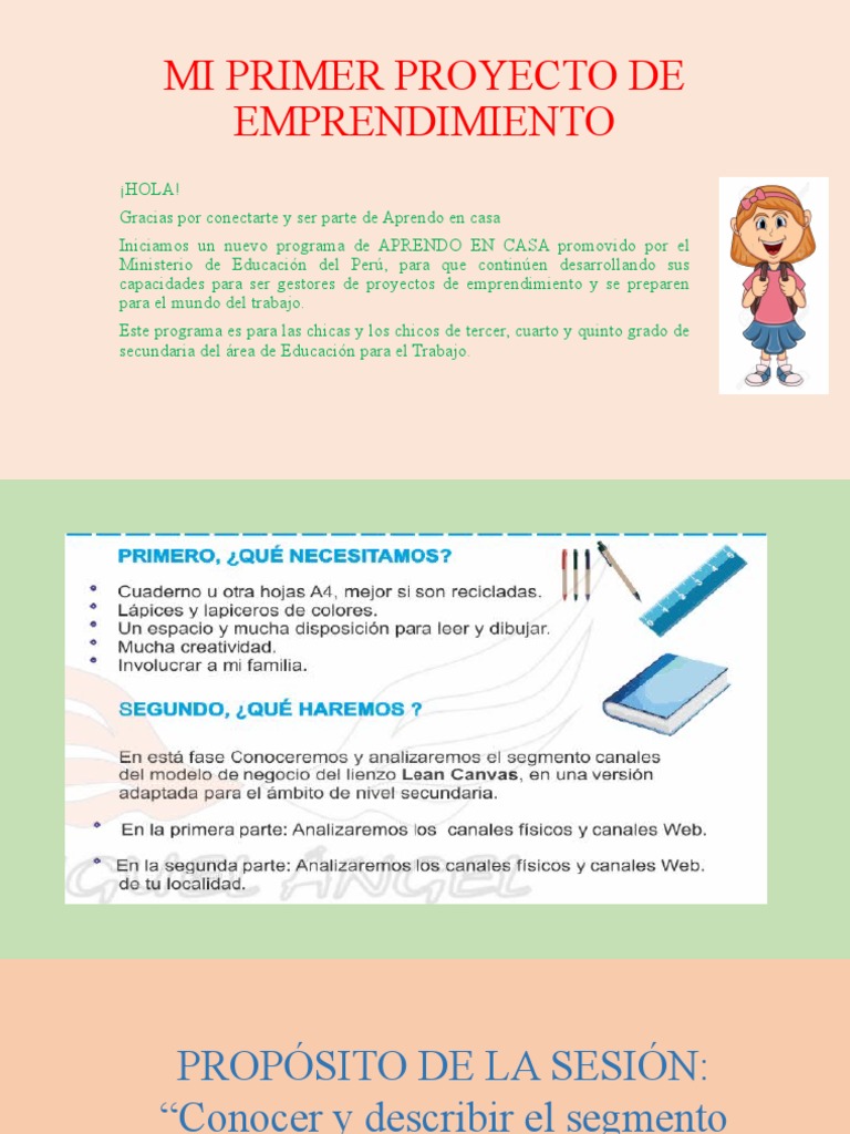 4°y5°MI PRIMER PROYECTO DE EMPRENDIMIENTO | Descargar gratis PDF ...