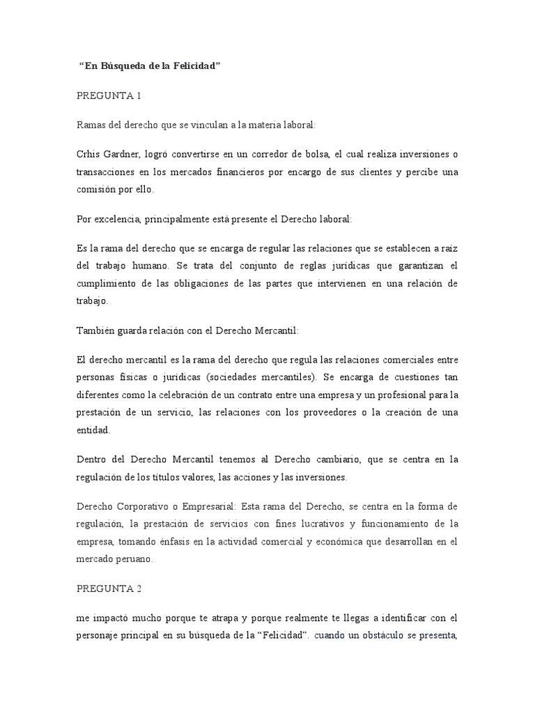 En Búsqueda de La Felicidad | PDF | Matrimonio | Bolsa