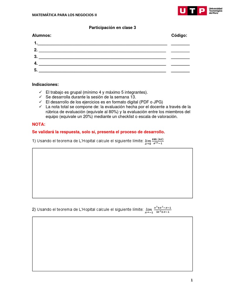 Participación en Clase 3 (2) - 1 | PDF