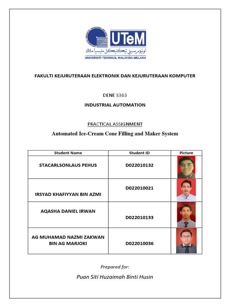Assignment Industrial Automation Diploma | PDF | Ice Cream | Foods