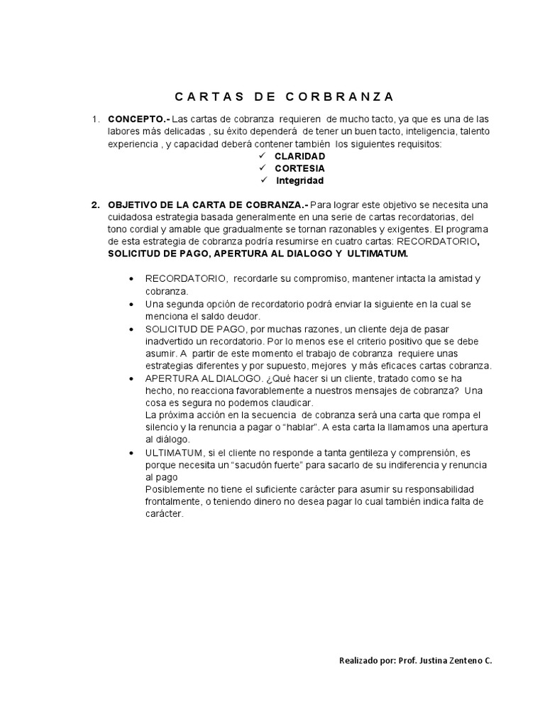 15 Carta De Cobranza Pdf