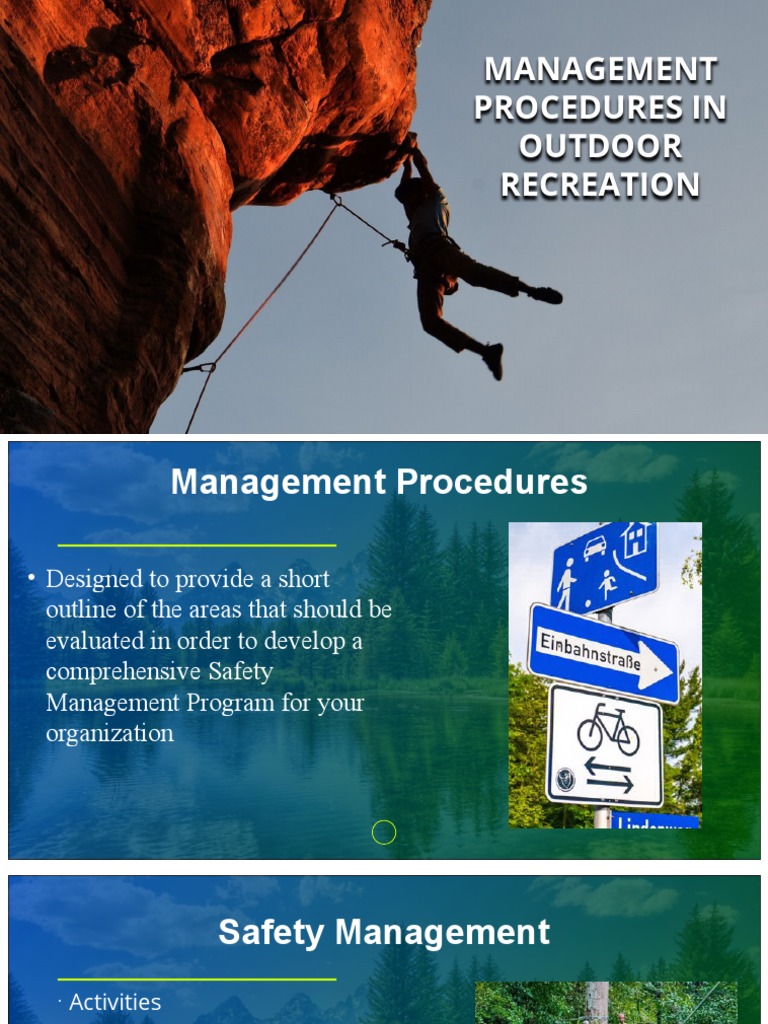 Outdoor Recreation Safety Management Guide | PDF | Safety | Leadership
