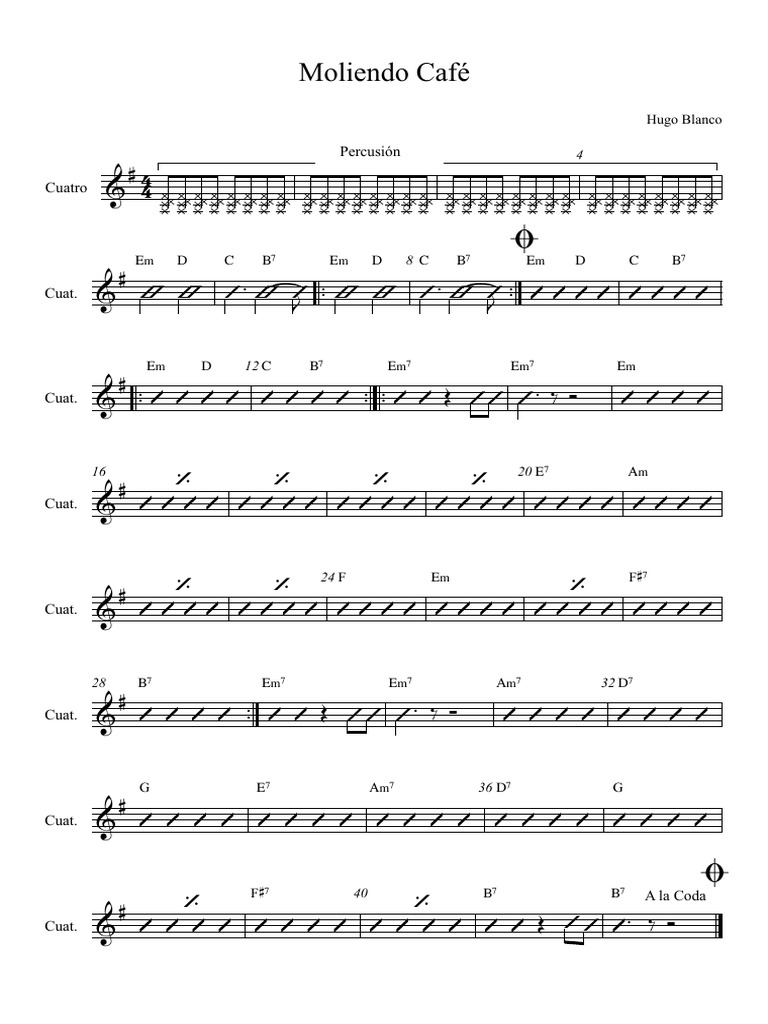Moliendo Café PDF - Partitura Completa | PDF
