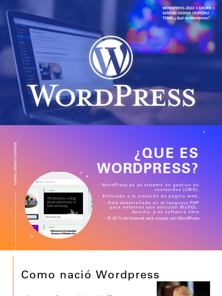 ¿Que Es Wordpress? | PDF | Word Press | Software web