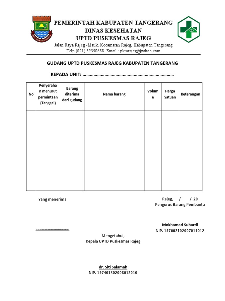 Format Permintaan Barang | PDF