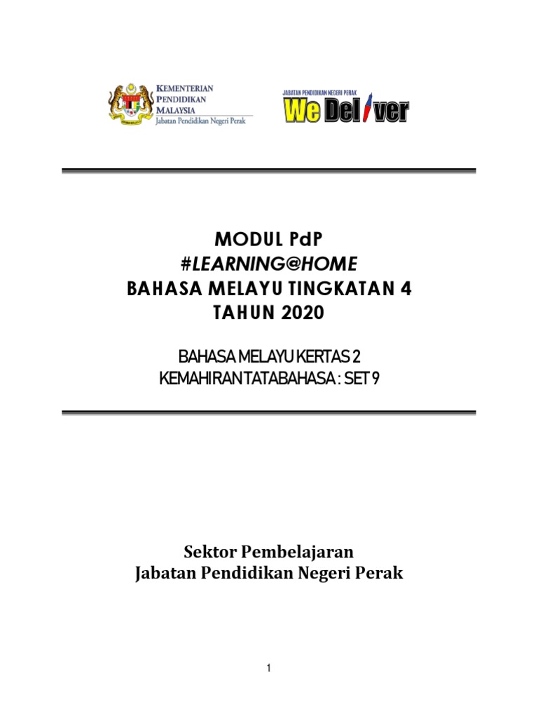 Modul BM Kertas 2 Tatabahasa Set 9 Ting 4 | PDF
