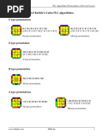 Algorithms 3x3 PLL | PDF | Recreational Mathematics | Logic Puzzles