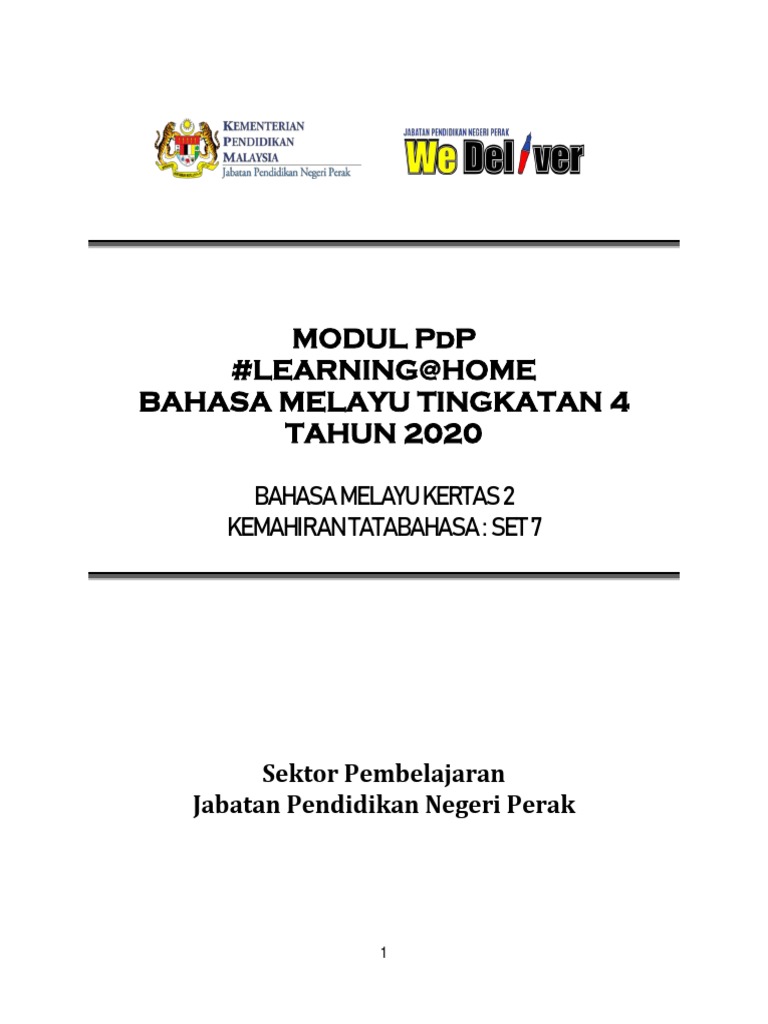 Modul BM Kertas 2 Tatabahasa Set 7 Ting 4 | PDF