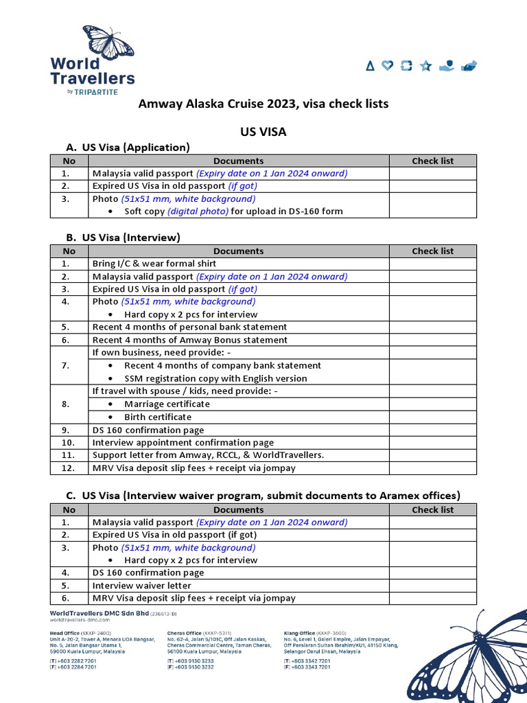 USA & Canada visa check lists | PDF | Travel Visa | Passport