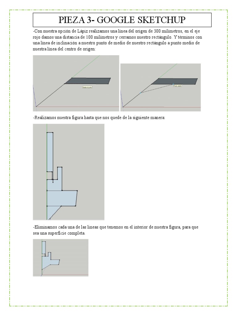 Pieza 3 Google Sketchup | PDF