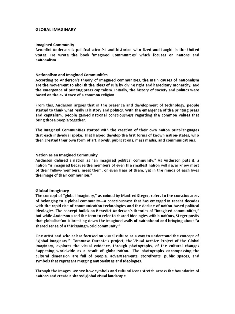 Global Imaginary Report Script 2 | PDF | Philosophical Theories