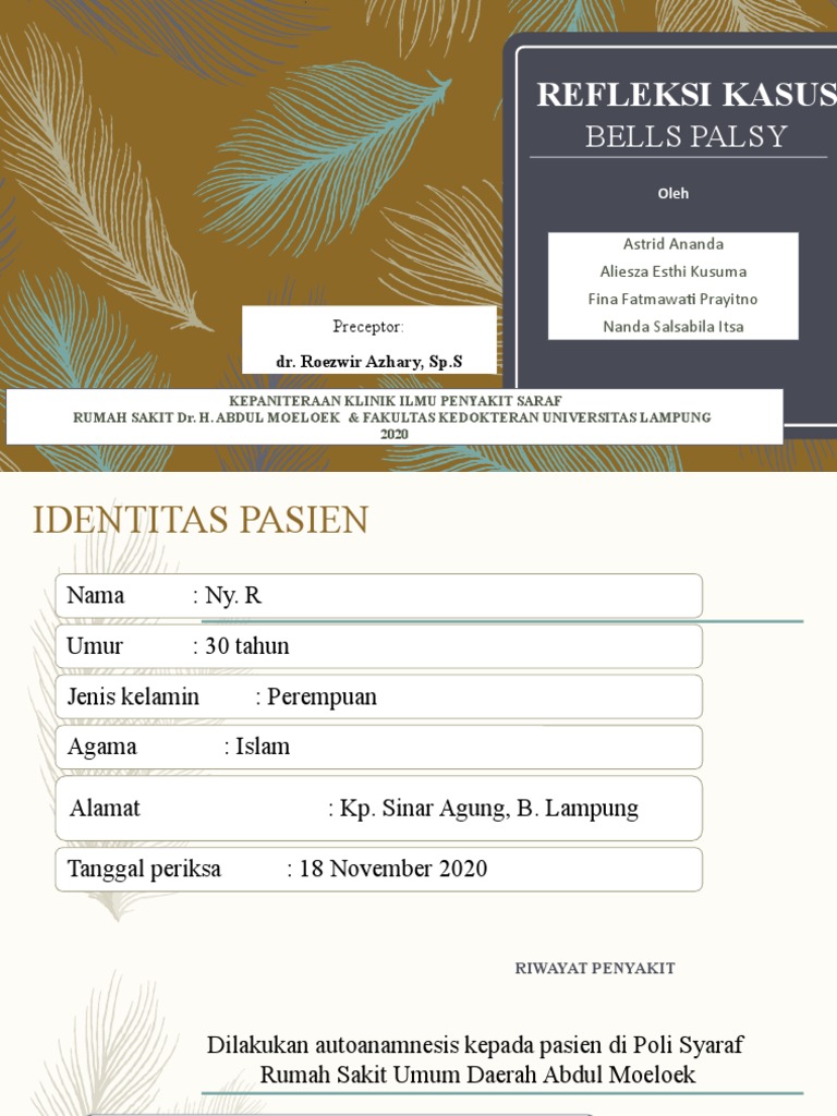 RK BELLS PALSY Kel.4 EDIT ANALISIS | PDF