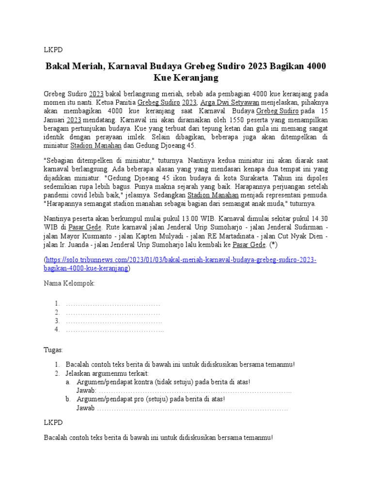 LKPD Teks Diskusi | PDF | Olahraga & Rekreasi