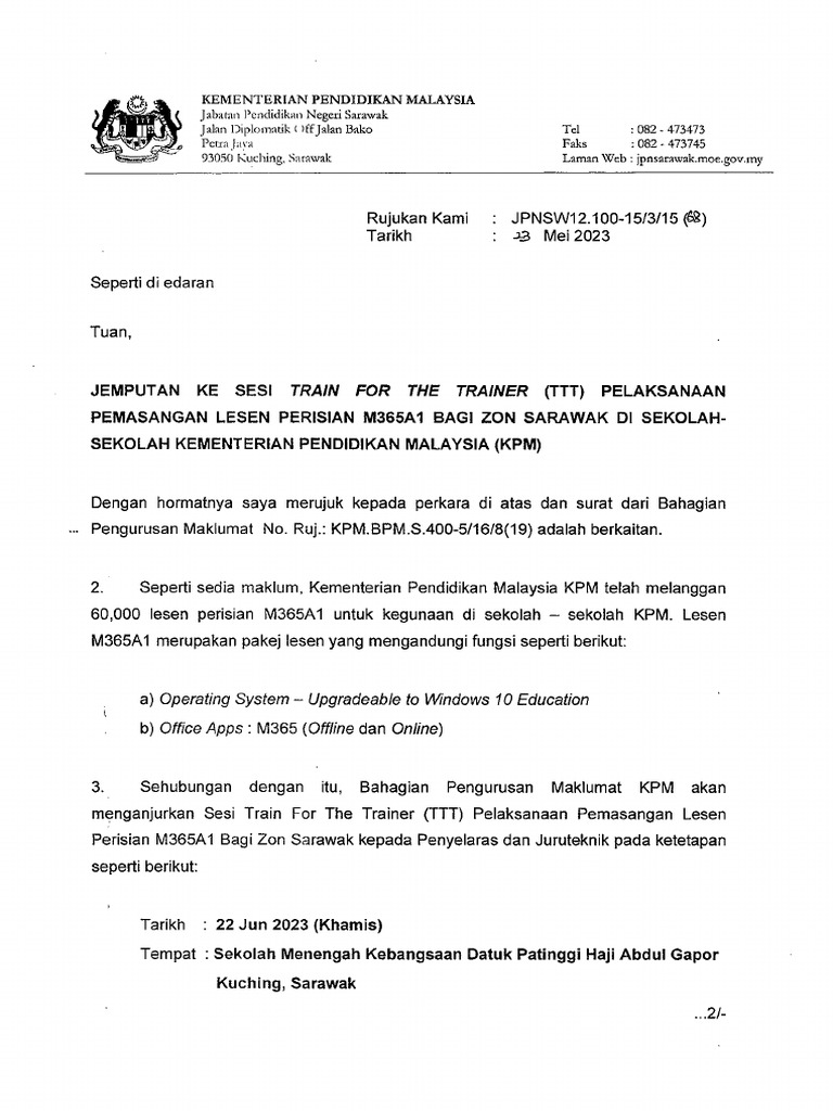 Surat Jemputan TTT | PDF