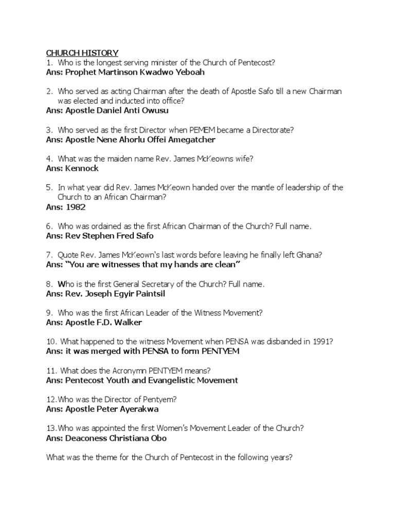 Church History | PDF | Pentecostalism | Baptism With The Holy Spirit