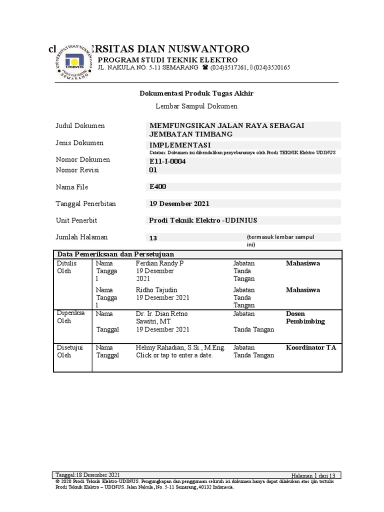 Prototipe Jembatan Timbang Otomatis | PDF