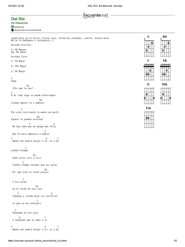DEL RIO, Ed Maverick_ Acordes | PDF