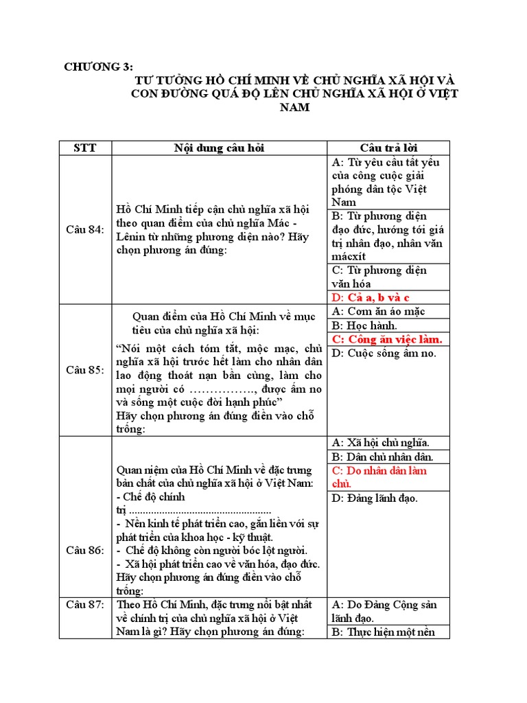 Đáp án BTTN số 3 | PDF