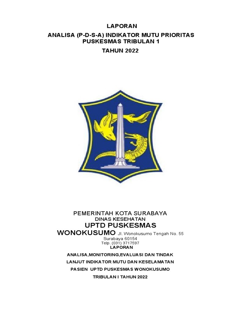 LAPORAN Analisa Indikator Mutu Dan Keselamatan Pasien REPRESENTASI MUTU PUSKESMAS | PDF