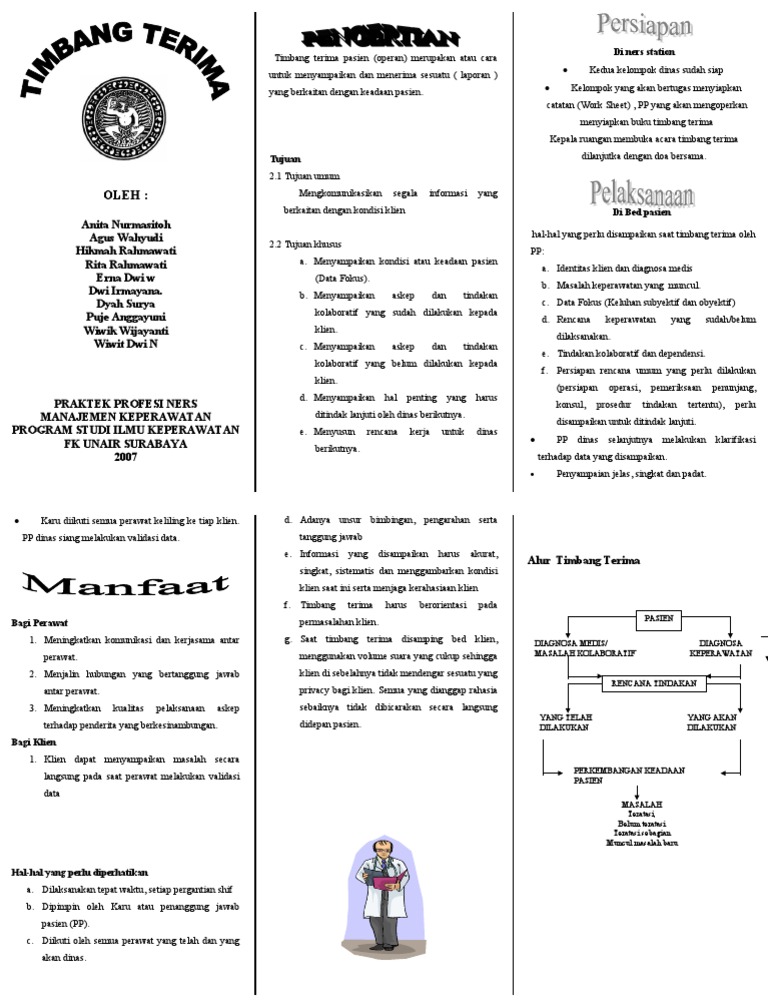 LEAFLET Timbang Terima Icu | PDF