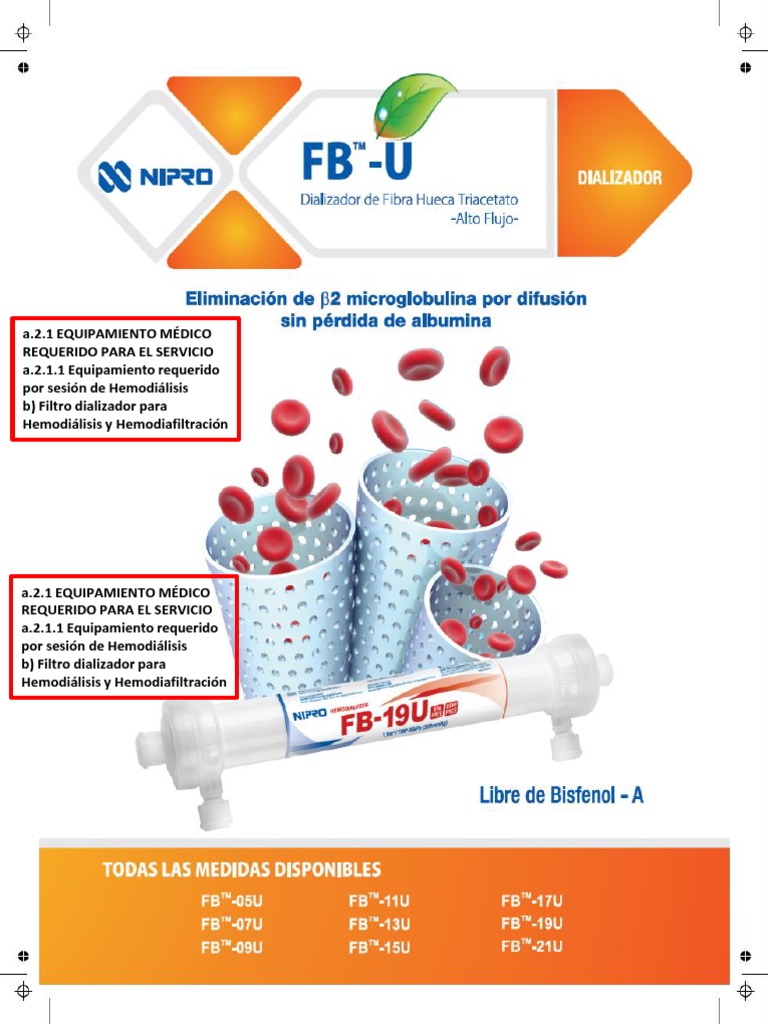 Equipamiento de Filtros para Hemodiálisis | PDF