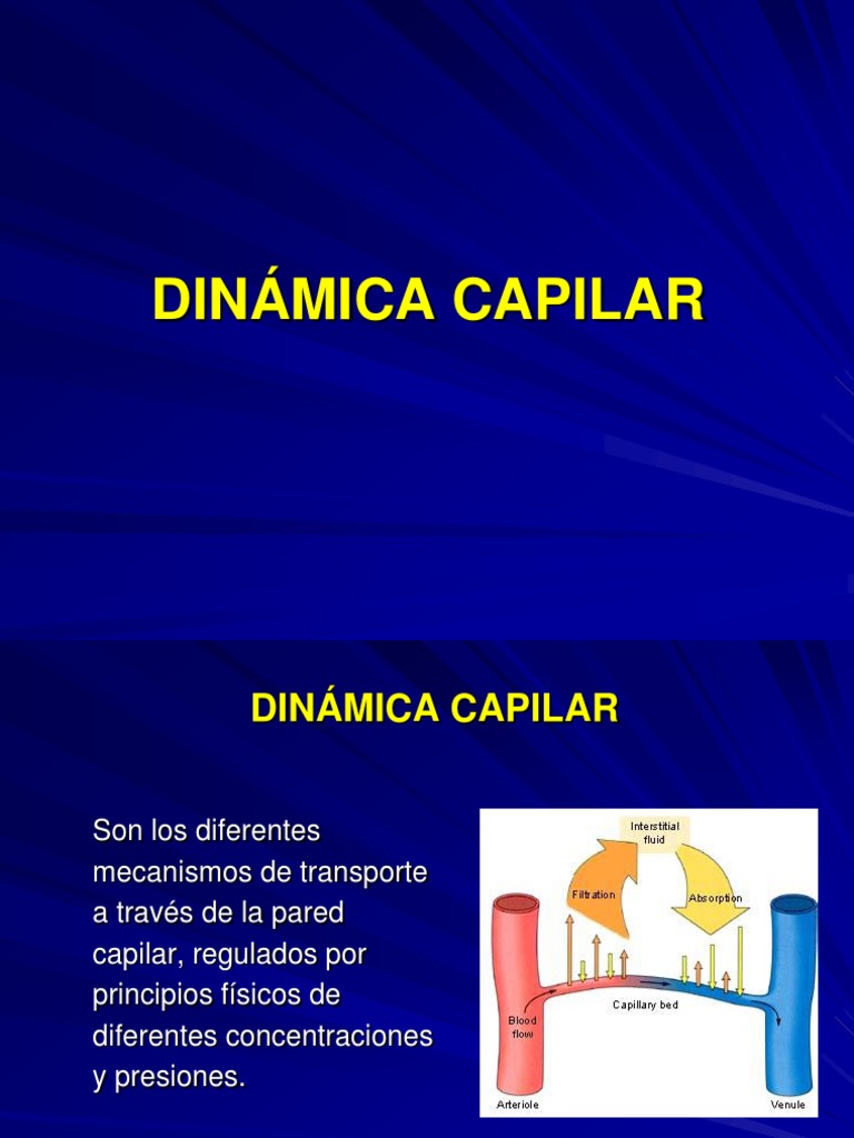 Dinámica Capilar y Presión Coloidosmótica | PDF | Capilar | Ciencias ...
