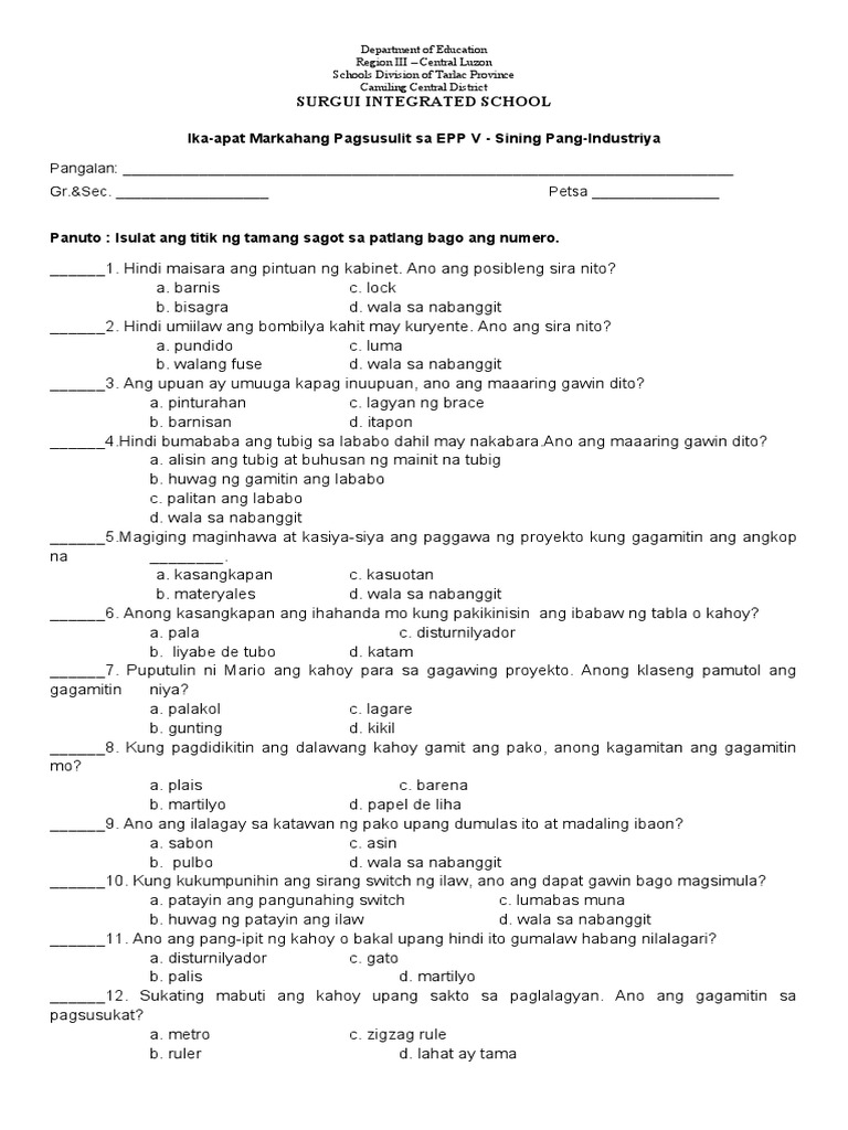 Epp 5 Ia - Q4-2023 | PDF