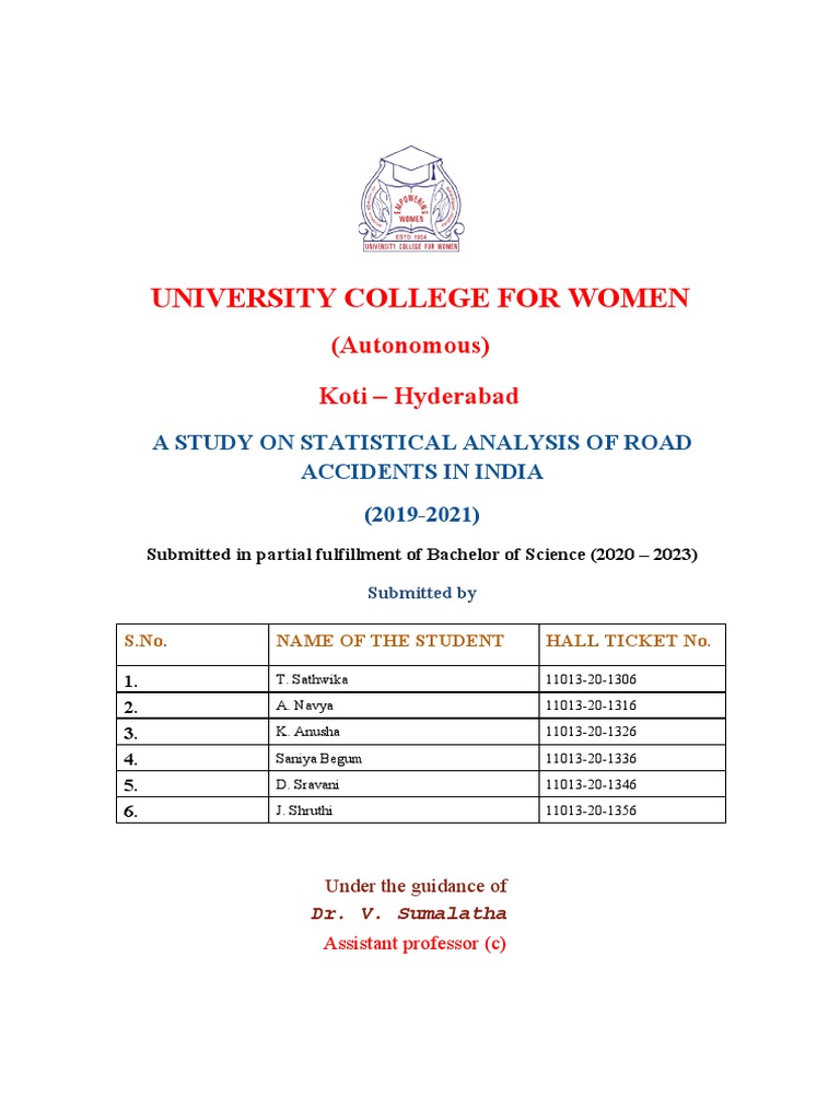 Road Accidents Project | PDF | Analysis Of Variance | Traffic Collision