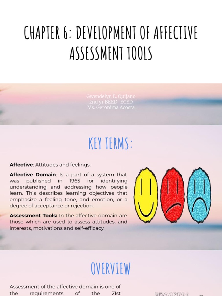 DEVELOPMENT OF AFFECTIVE ASSESSMENT TOOLS | PDF | Educational Assessment | Affect (Psychology)