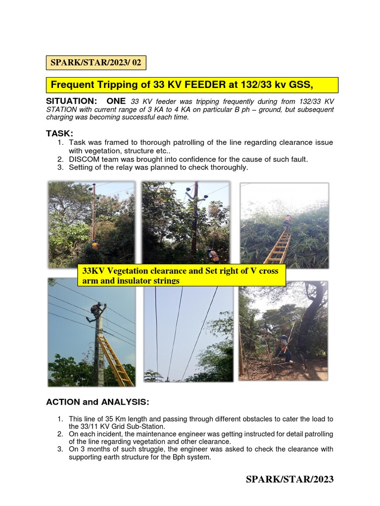 Spark Star-02 33KV FDR Tripping | PDF | Insulator (Electricity) | Electrical Substation