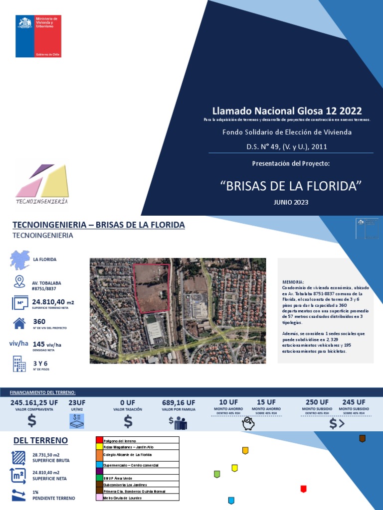 Presentación Proy Brisas de La Florida - Rev 2-06-06 - 2023 | PDF