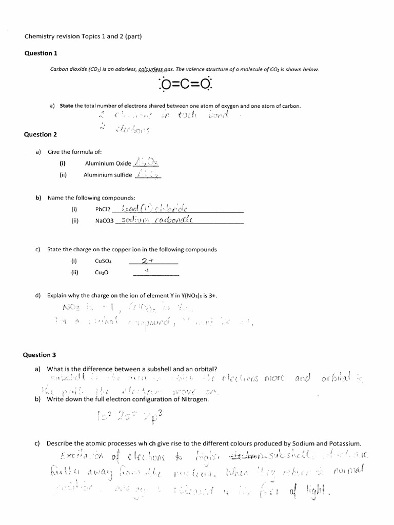 Revision Topic 1 and 2 - Answers | PDF