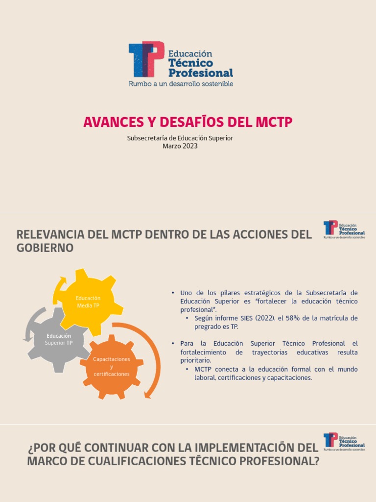 Avances del MCTP en Educación TP | PDF | Evaluación | Gobernancia