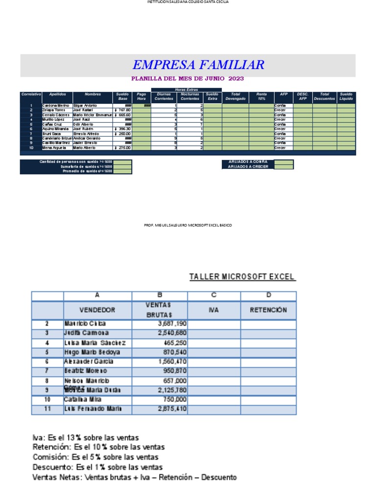 06 PRACTICAS Excel básico | PDF